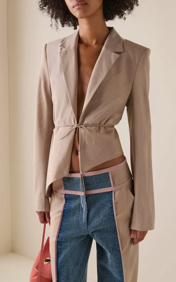 Christopher Esber Ren Bias Wool Blazer