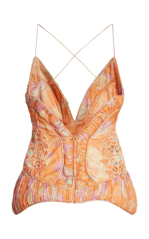 Christopher Esber Siower Linen-silk Blend Gown