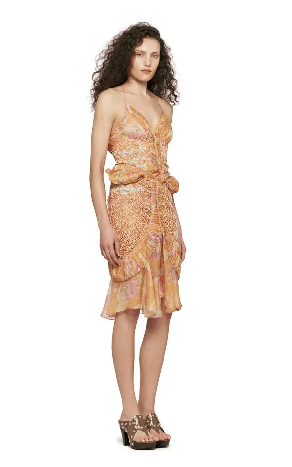Christopher Esber Siower Linen-silk Blend Gown