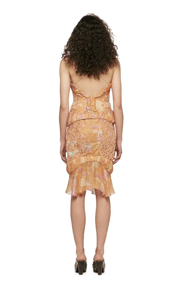 Christopher Esber Siower Linen-silk Blend Gown