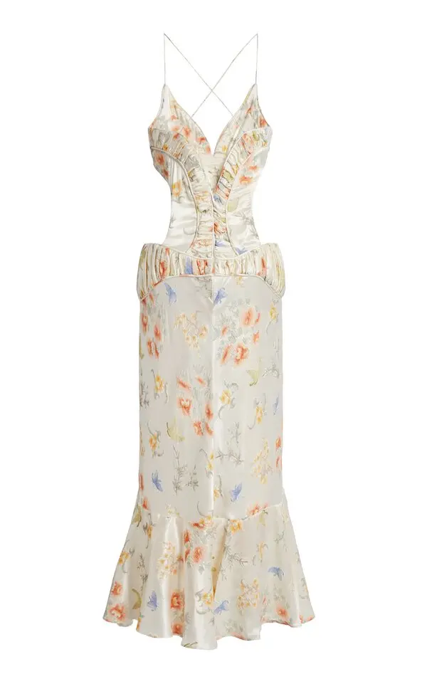 Christopher Esber Heirloom Brocade Silk Maxi Dress