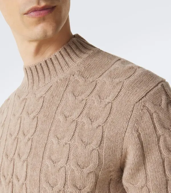 SLOWEAR Cable-knit Virgin Wool Sweater