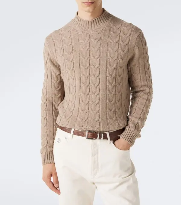 SLOWEAR Cable-knit Virgin Wool Sweater