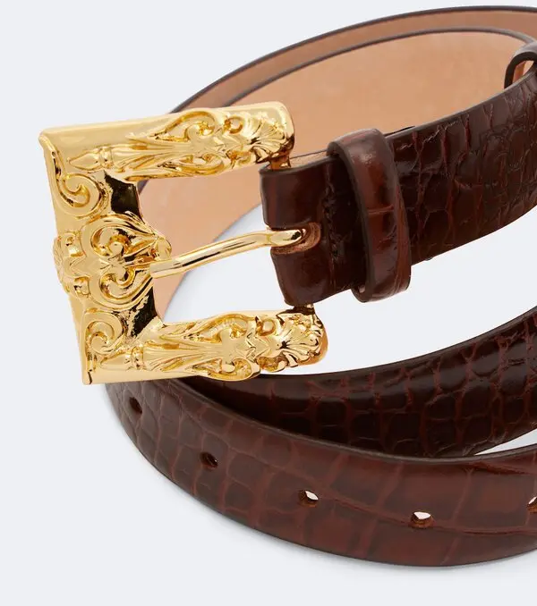Magda Butrym Croc-effect Leather Belt