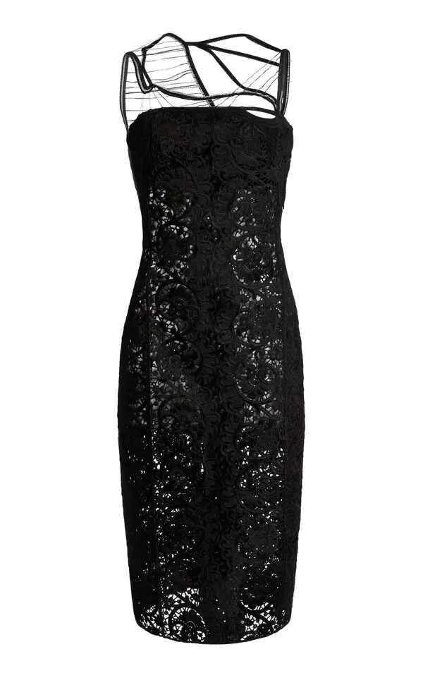 Christopher Esber Venise Lasercut Leather Dress
