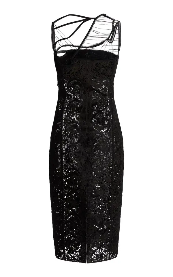 Christopher Esber Venise Lasercut Leather Dress