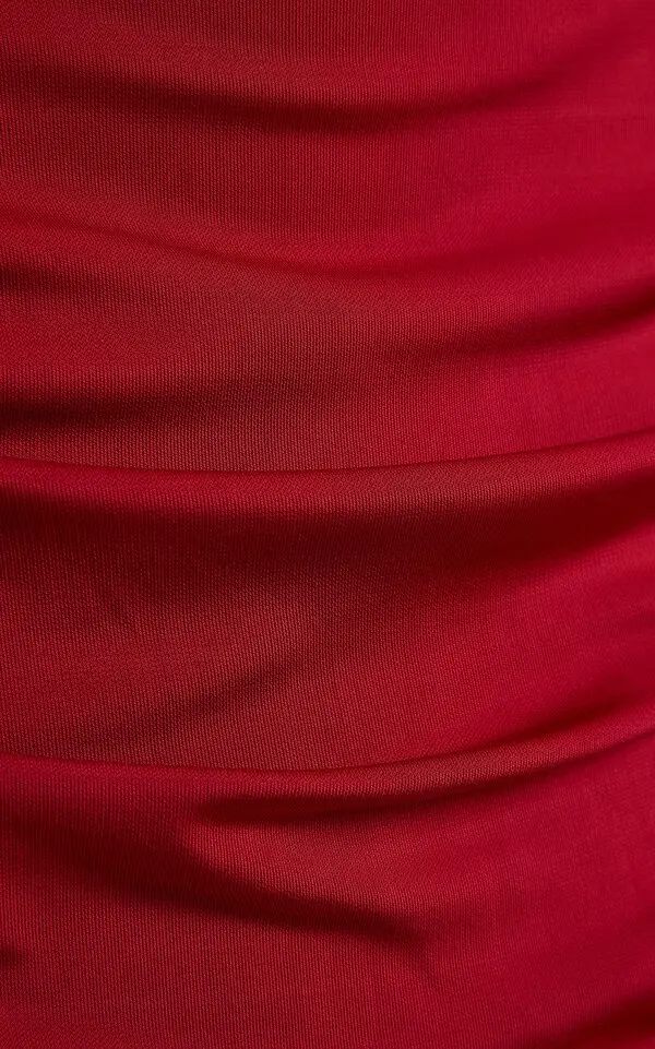 Christopher Esber Tailored Slope Suede Halter Maxi Dress