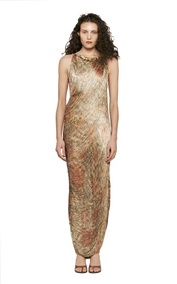 Christopher Esber Warped Wallpaper Printed Tassel Gown