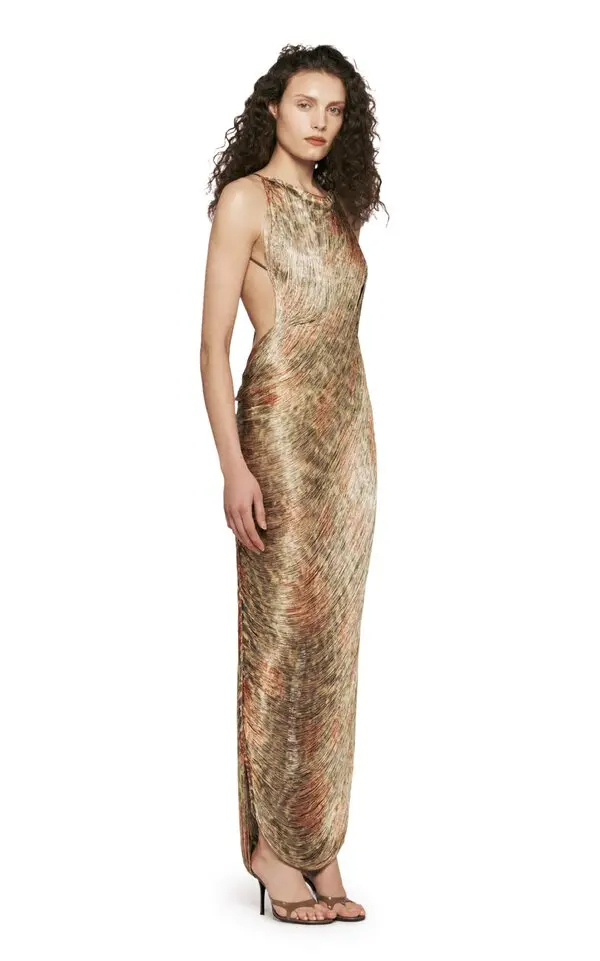 Christopher Esber Warped Wallpaper Printed Tassel Gown