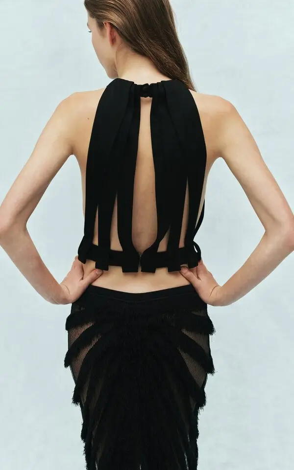 Christopher Esber Maelis Cropped Halter Top