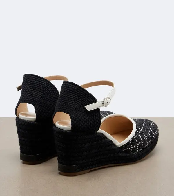 Manolo Blahnik Espadrahi Raffia-effect Wedge Espadrilles