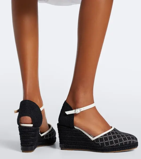 Manolo Blahnik Espadrahi Raffia-effect Wedge Espadrilles