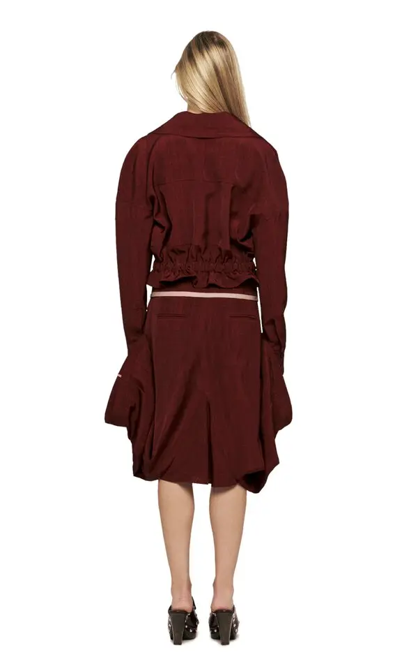 Christopher Esber Atlas Morphed Wool Midi Skirt