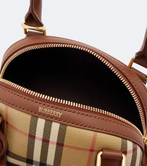 Burberry Primrose Check Mini Top-handle Bag - Brown