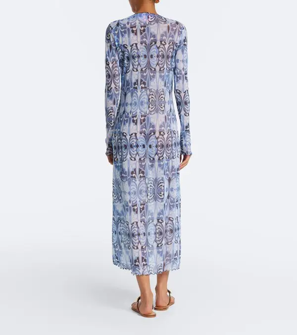 La DoubleJ Slinky Swing Printed Midi Dress