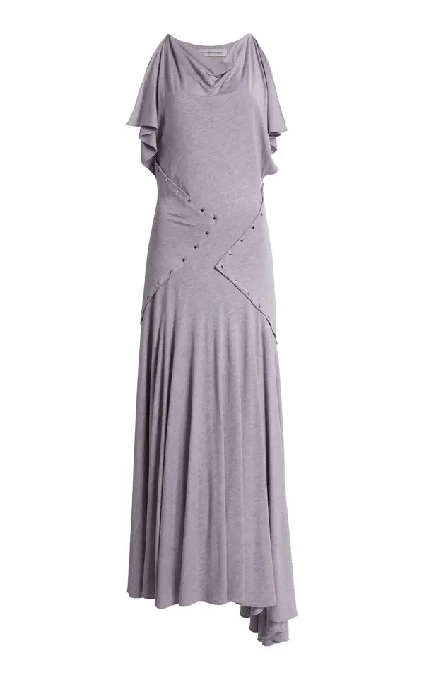 Christopher Esber Tai Rivet Jersey Maxi Dress