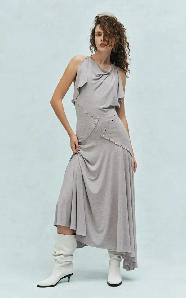 Christopher Esber Tai Rivet Jersey Maxi Dress