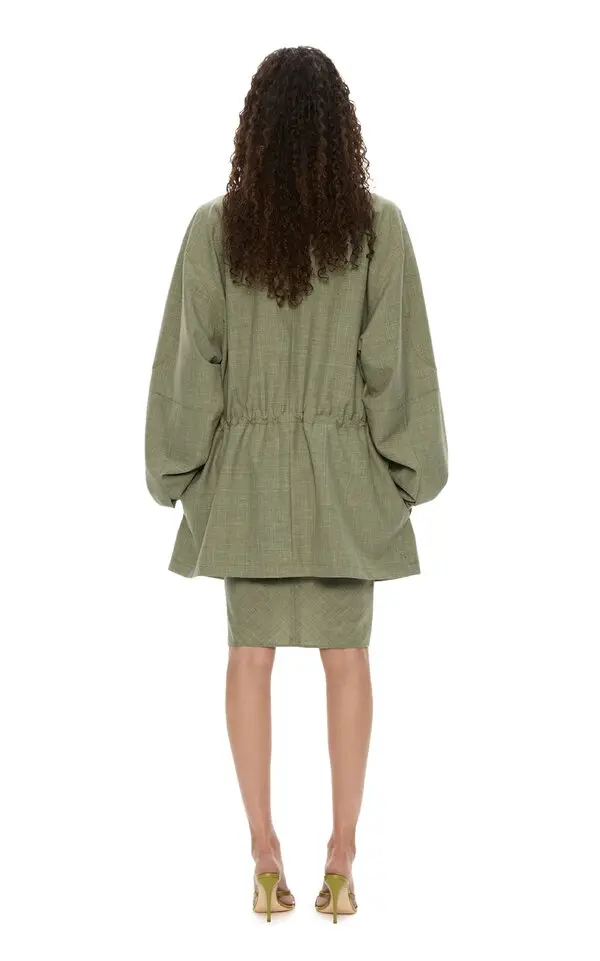 Christopher Esber Banyan Side Twist Tank Wool-blend Midi Dress