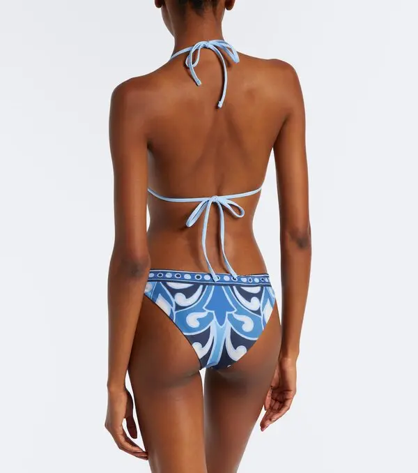 La DoubleJ Printed Bikini Top