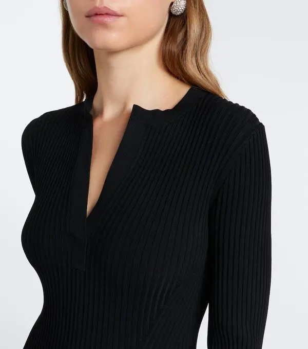 Simkhai Genna Ribbed-knit Midi Dress