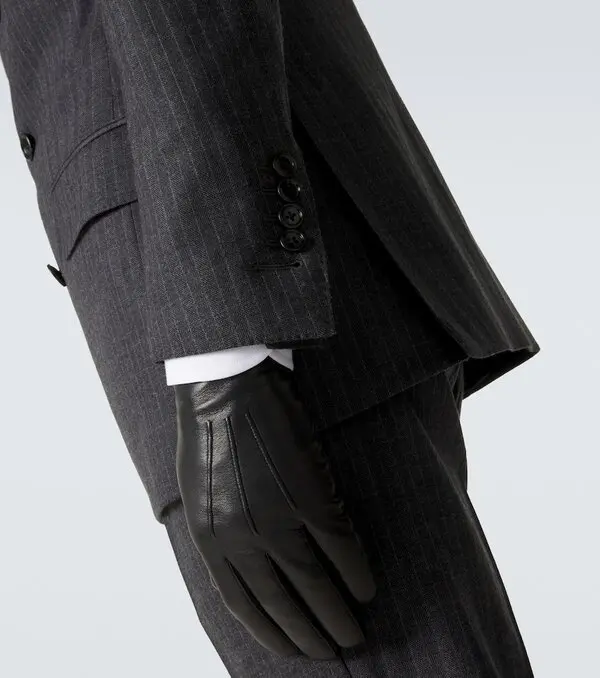 TOM FORD Herringbone Wool Straight Pants