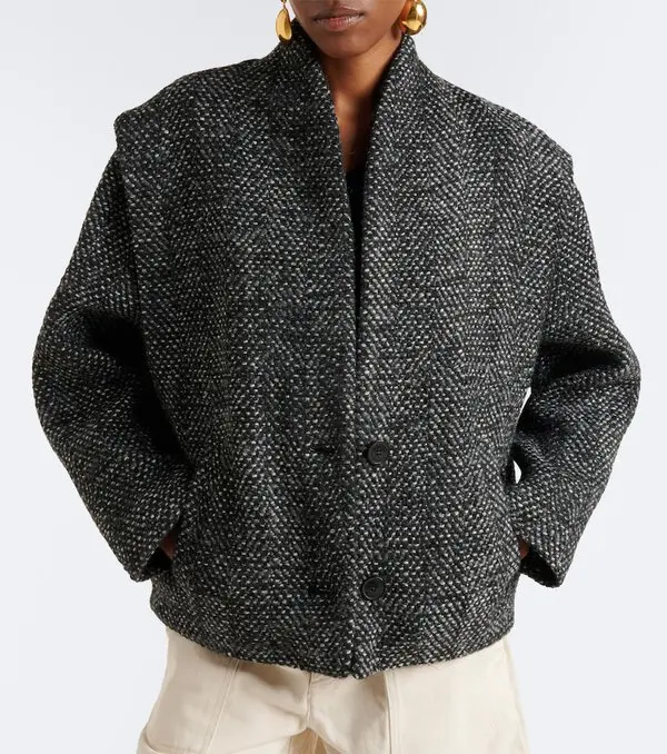 MARANT ETOILE Tweed Jacket - Black
