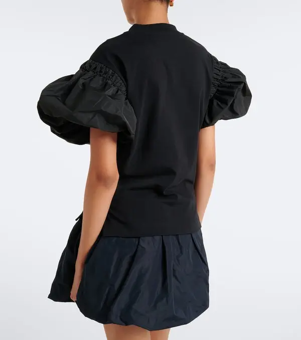PATOU Puff-sleeve Cotton Jersey T-shirt