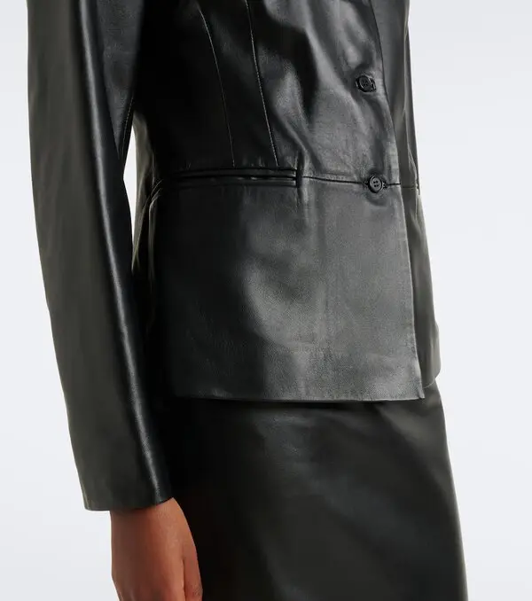 Loulou De Saison Adea Leather Jacket - Black