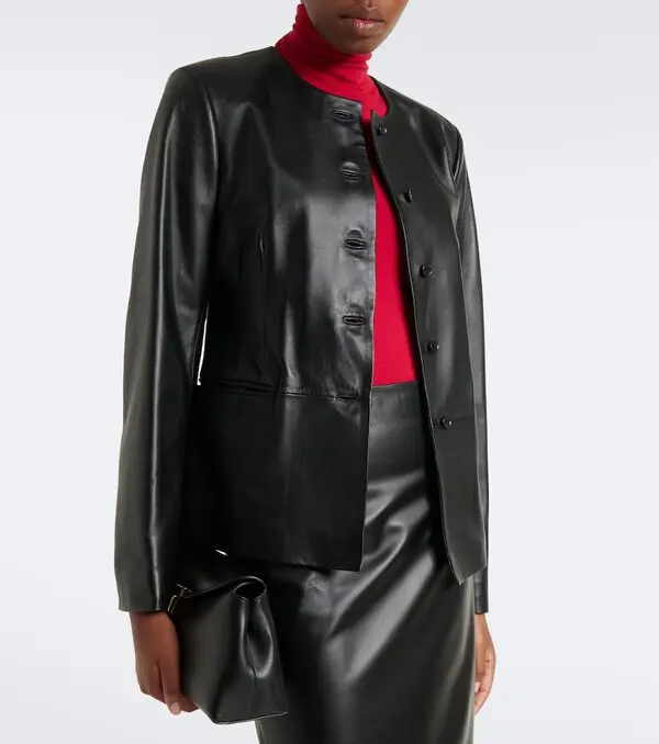 Loulou De Saison Adea Leather Jacket - Black