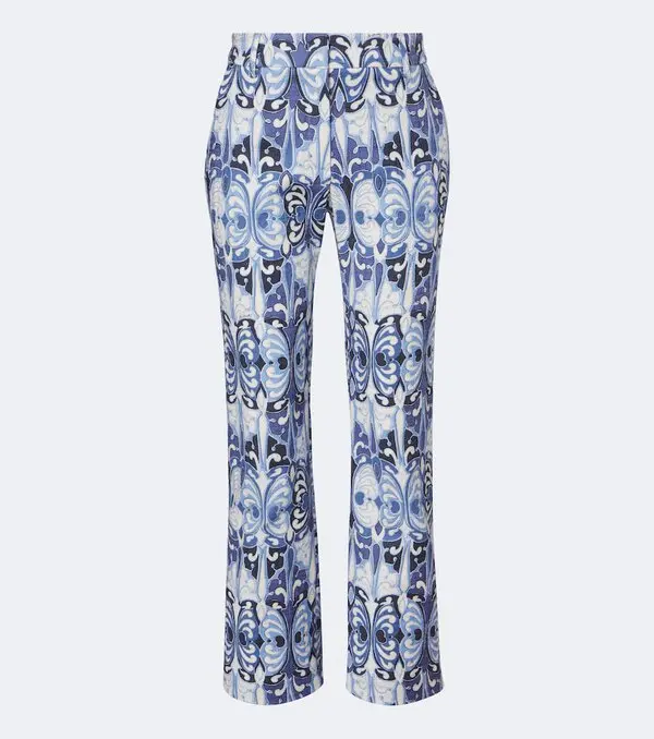La DoubleJ 24/7 Printed Straight Leg Cotton Pants