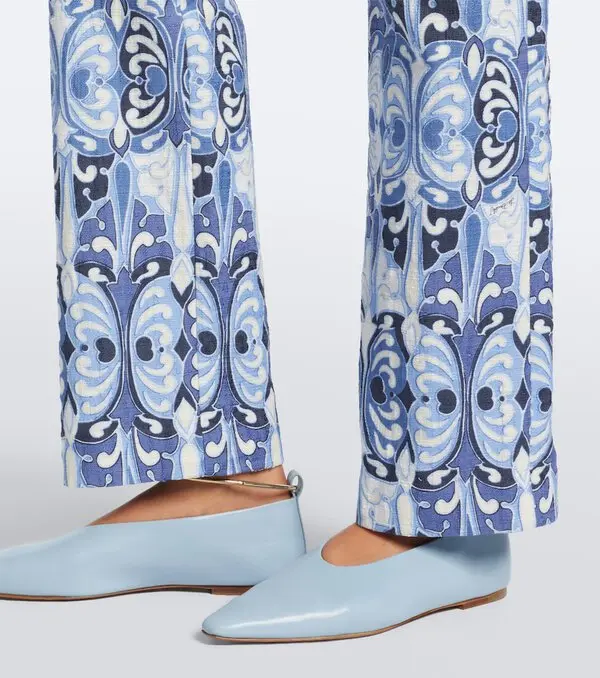 La DoubleJ 24/7 Printed Straight Leg Cotton Pants