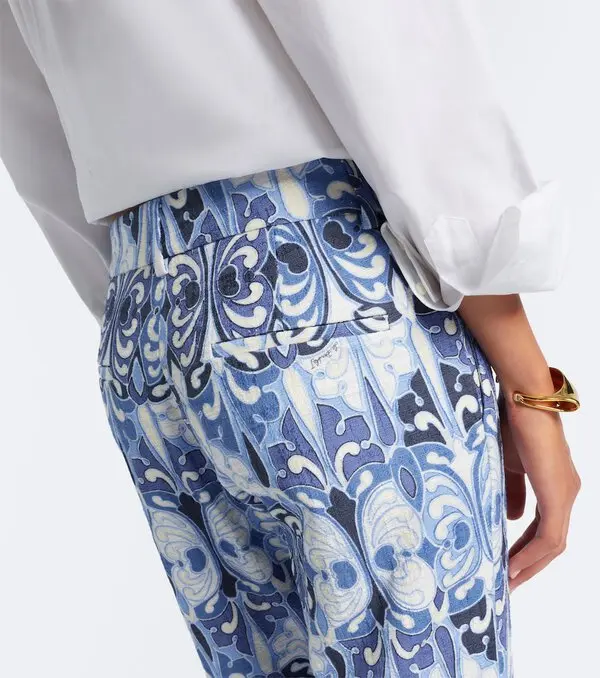 La DoubleJ 24/7 Printed Straight Leg Cotton Pants