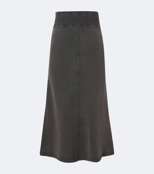 MARANT ETOILE Solkia Cotton Jersey Midi Skirt - Grey