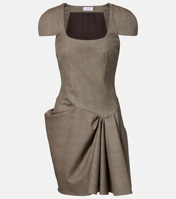 Alexander McQueen Draped Gathered Minidress