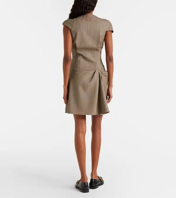 Alexander McQueen Draped Gathered Minidress