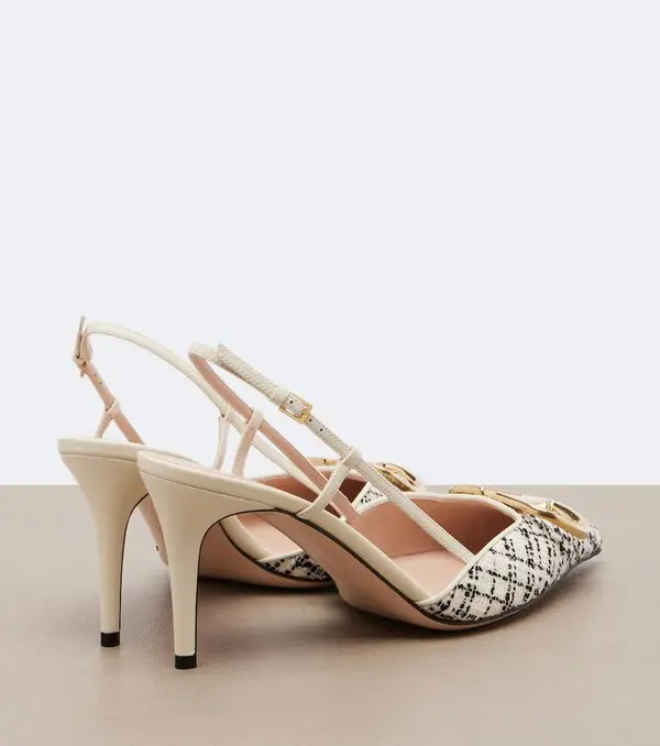 Valentino Garavani Vlogo Buckle Slingback Pumps