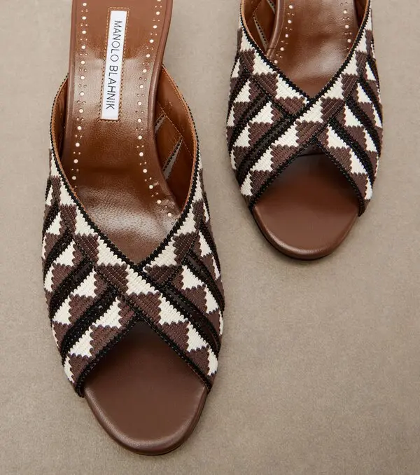 Manolo Blahnik Trofesamu Knitted Mules