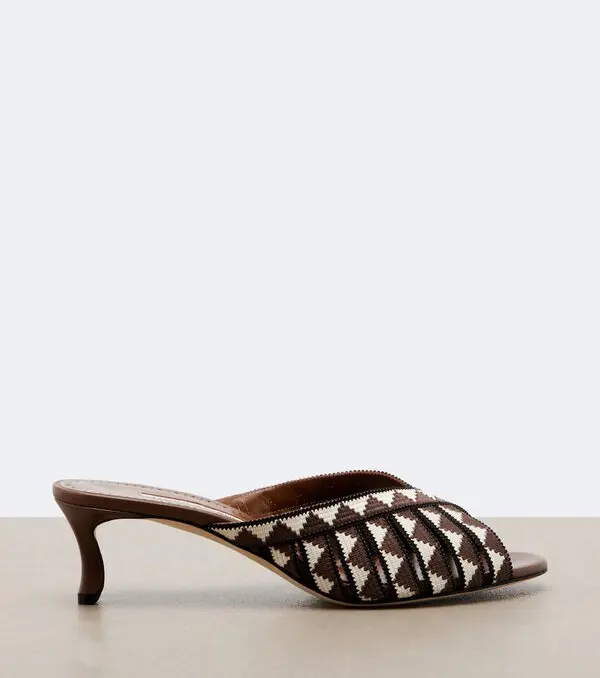 Manolo Blahnik Trofesamu Knitted Mules