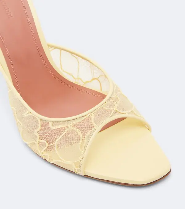Amina Muaddi Alexa Lace Mules