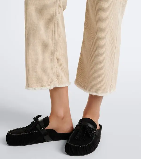 MARANT ETOILE Ruthie Corduroy Straight Leg Pants - Beige
