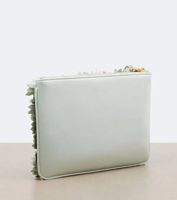 Valentino Garavani Small Leather Pouch - Green