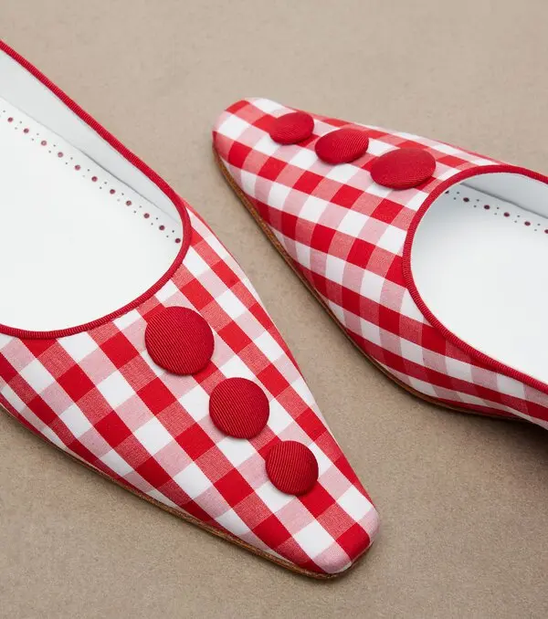 Manolo Blahnik Alexa Gingham Pumps