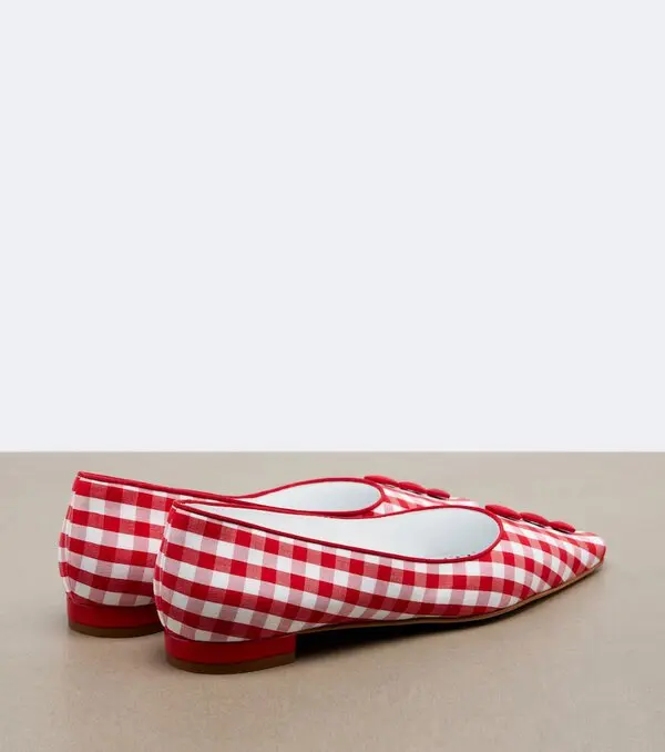 Manolo Blahnik Alexa Gingham Pumps