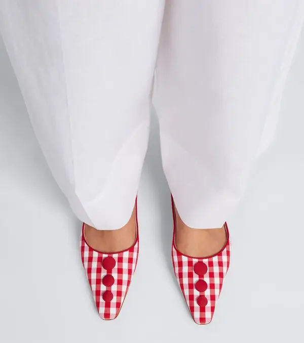 Manolo Blahnik Alexa Gingham Pumps
