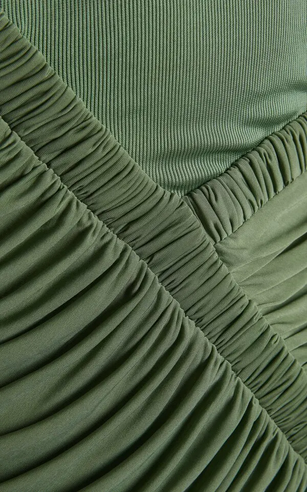 Christopher Esber Fusion Ruched Ripple Maxi Dress