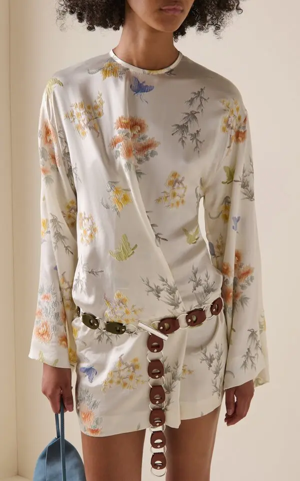Christopher Esber Heirloom Silk Brocade Mini Dress