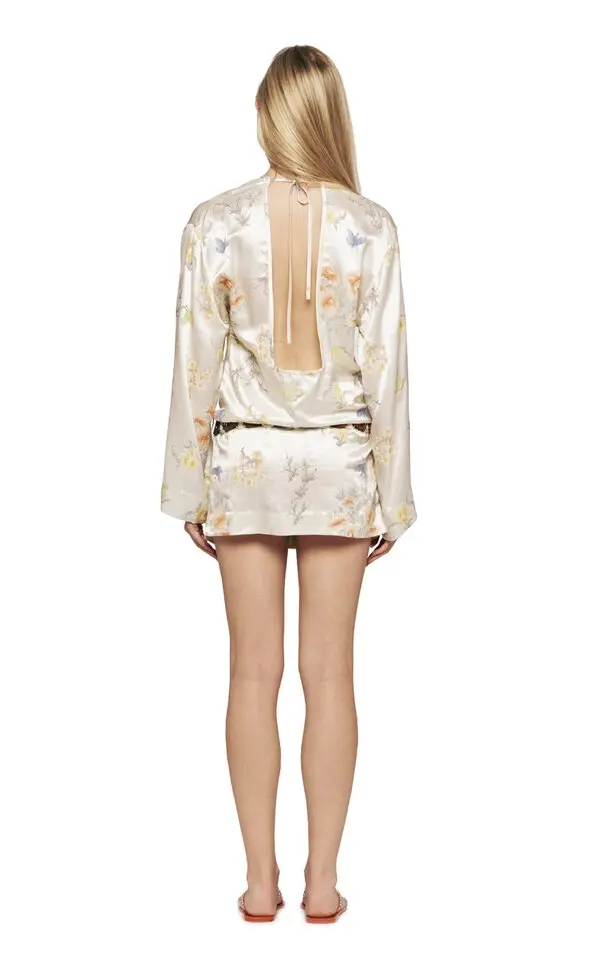 Christopher Esber Heirloom Silk Brocade Mini Dress