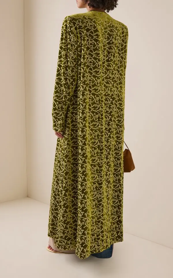 Christopher Esber Embroidered Silk Velvet Robe Coat