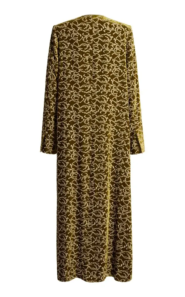 Christopher Esber Embroidered Silk Velvet Robe Coat