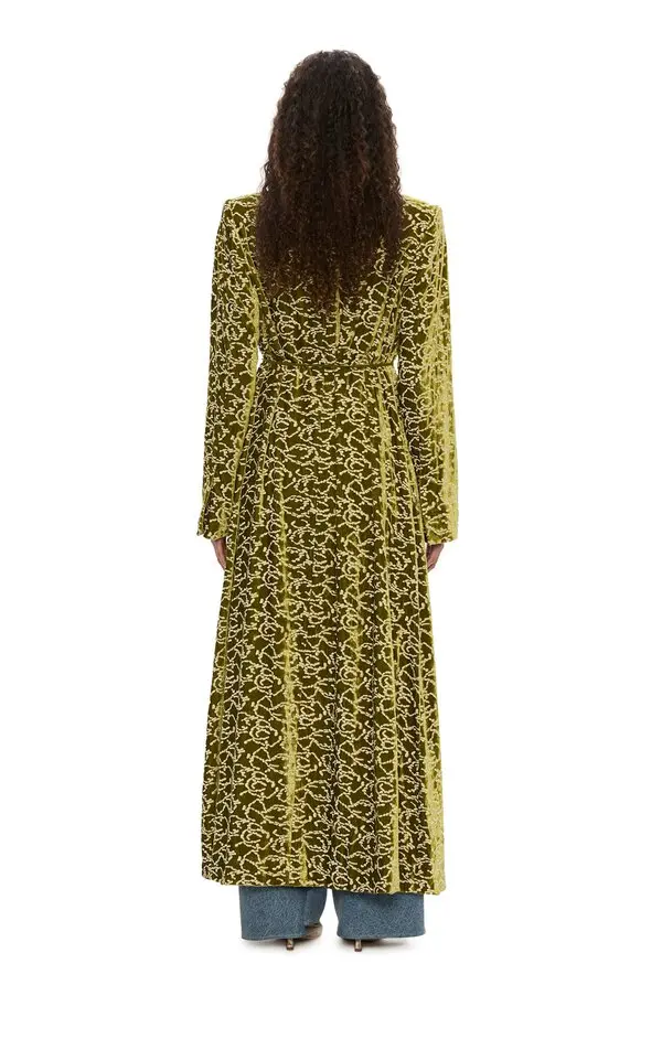 Christopher Esber Embroidered Silk Velvet Robe Coat